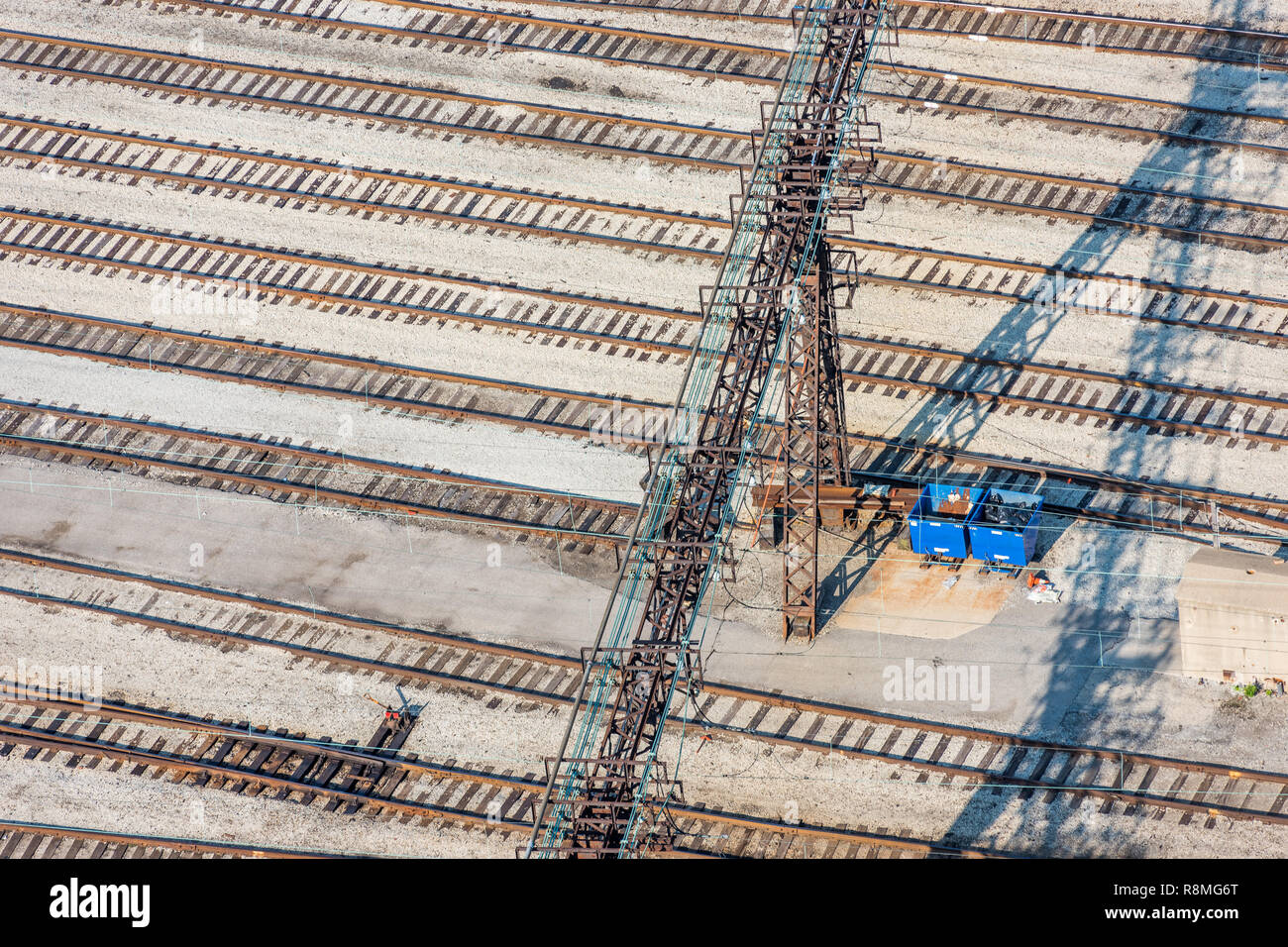 Aerial view railroad tracks train hi-res stock photography and images ...