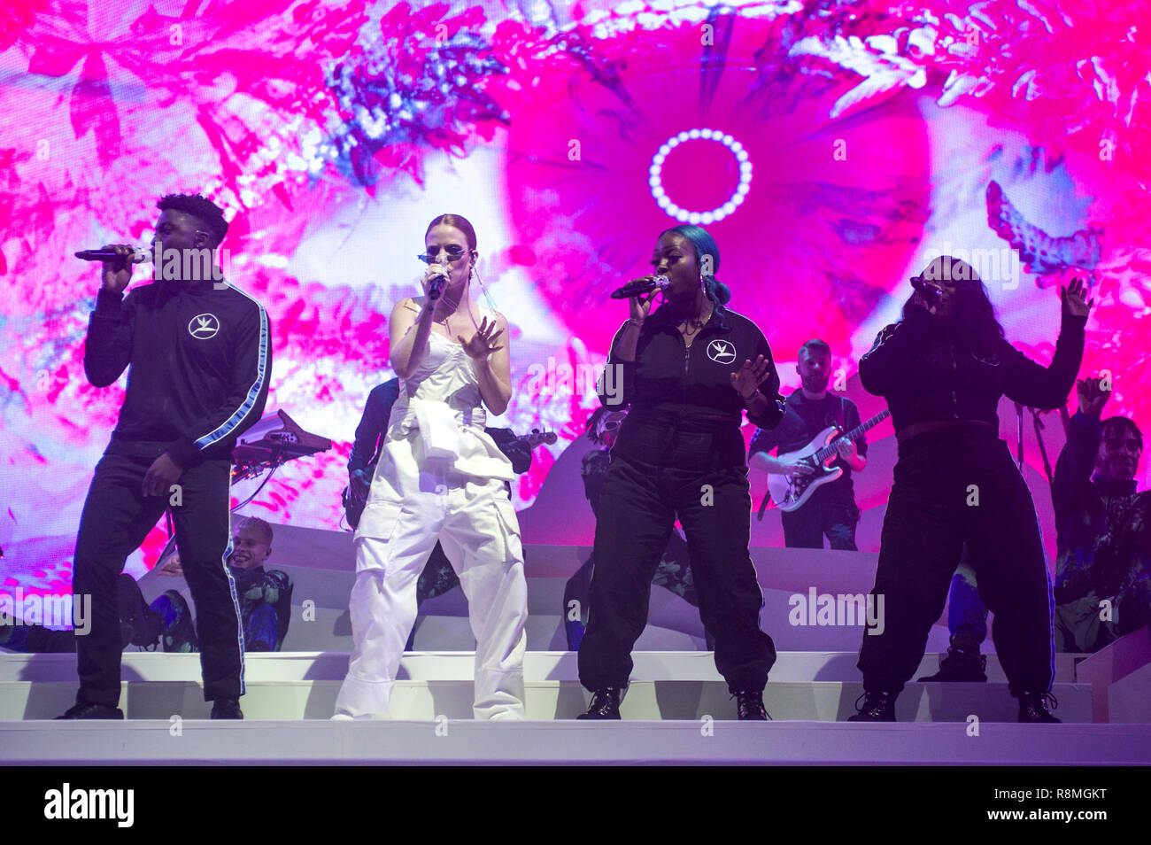 Pop singer Jess Glynne performs at the SSE Hydro in Glasgow as part of ...
