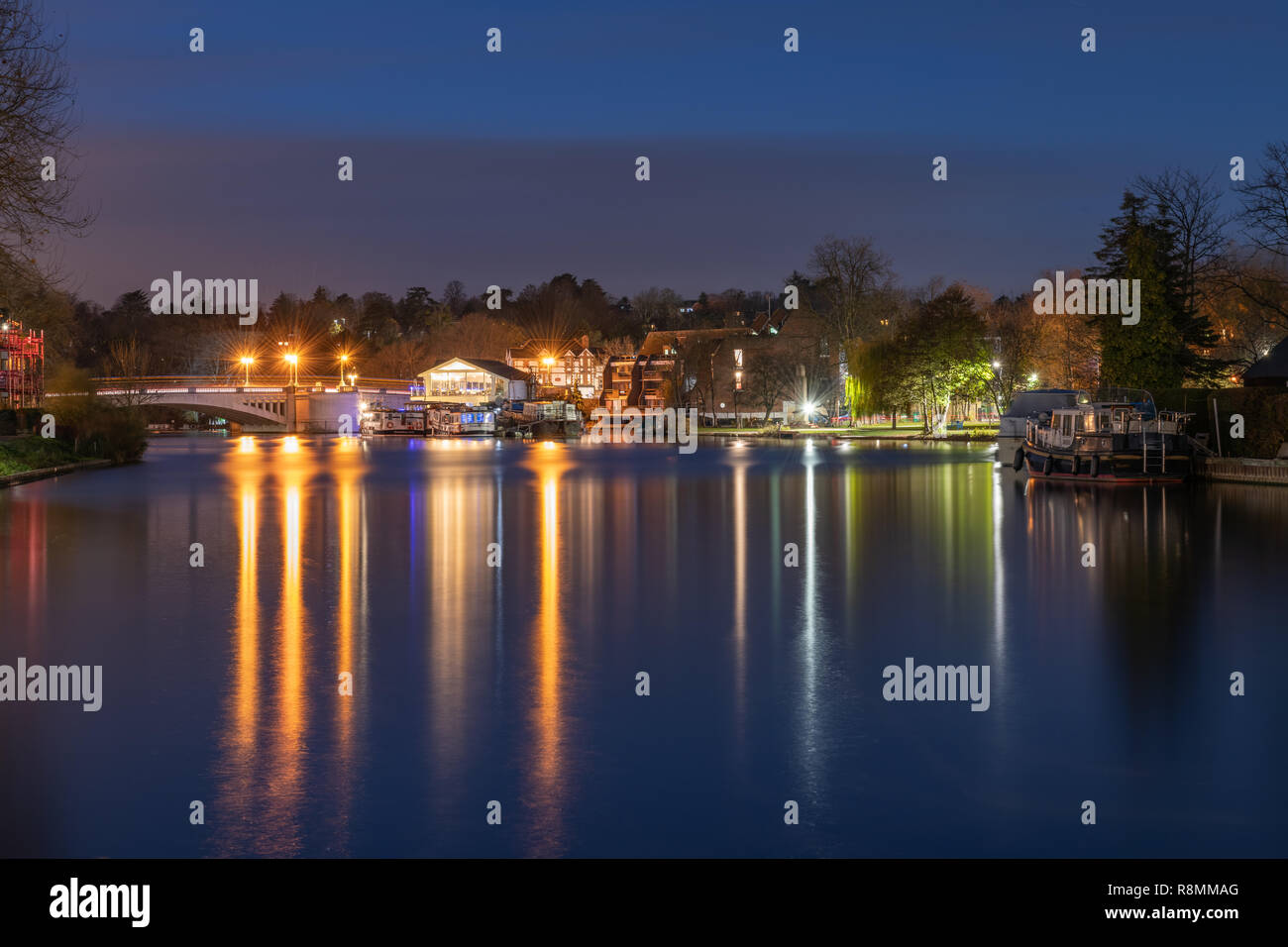 Thames path and Caversham Bridge , Reading Berkshire United Kingdom ...