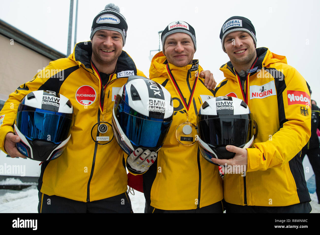 Winterberg, Germany. 16th Dec, 2018. Bob, World Cup, four-man bobsleigh ...