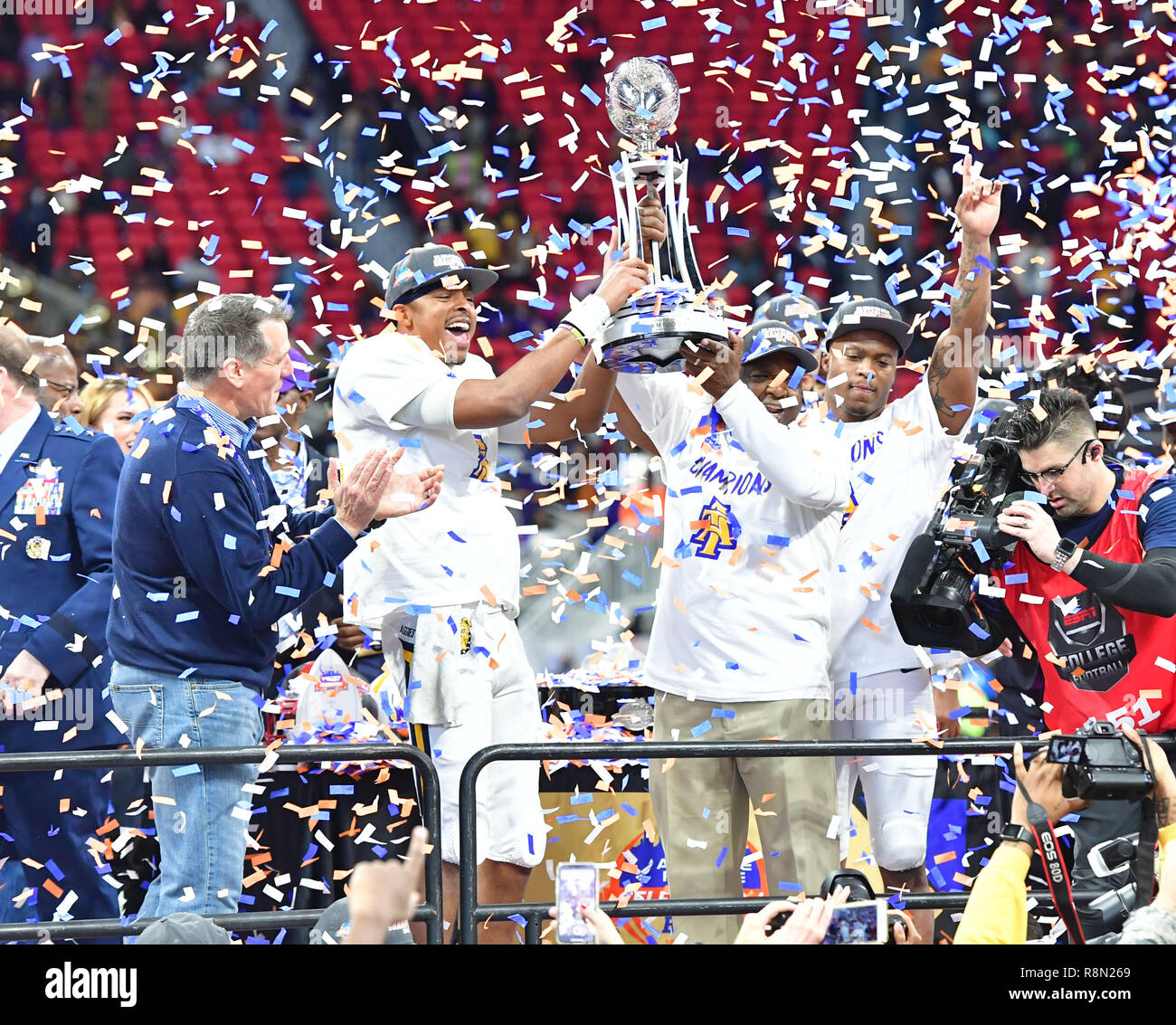 Atlanta Georgia. 01st Jan, 2018. Richie Kittles 18 and Head Coach Sam ...
