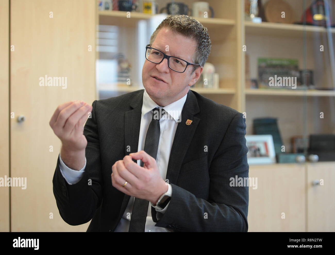 Wittlich, Germany. 12th Dec, 2018. Jörn Patzak, head of the Wittlich ...