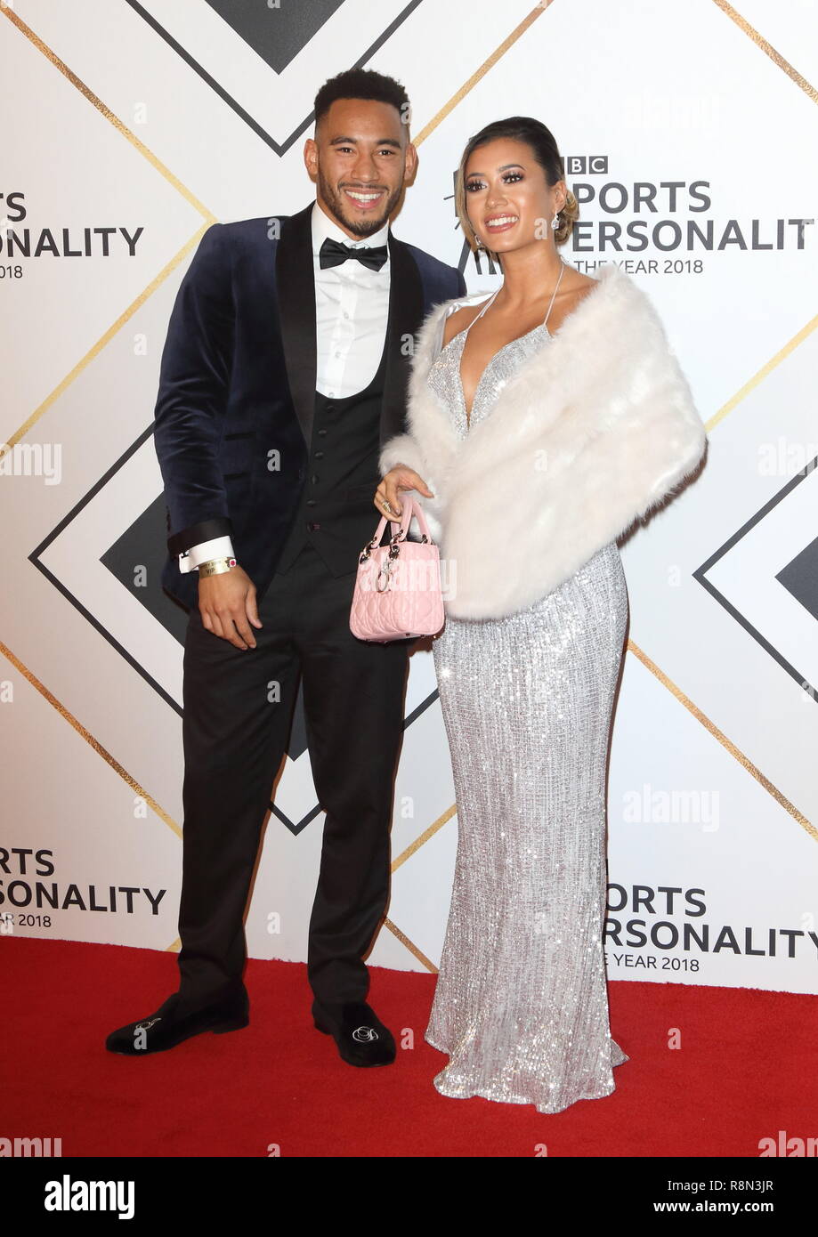 Birmingham, UK. 16th Dec, 2018. Josh Denzel and Kaz Crossley on the red ...