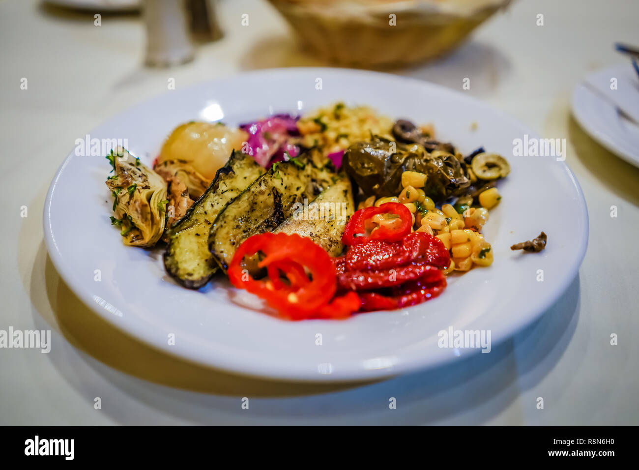 appetizers mezze, middle eastern cuisine Stock Photo - Alamy