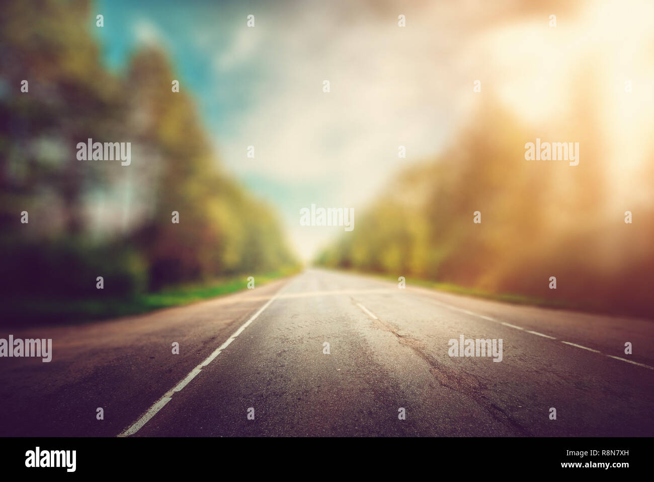 Beautiful highway road blur effect Stock Photo - Alamy