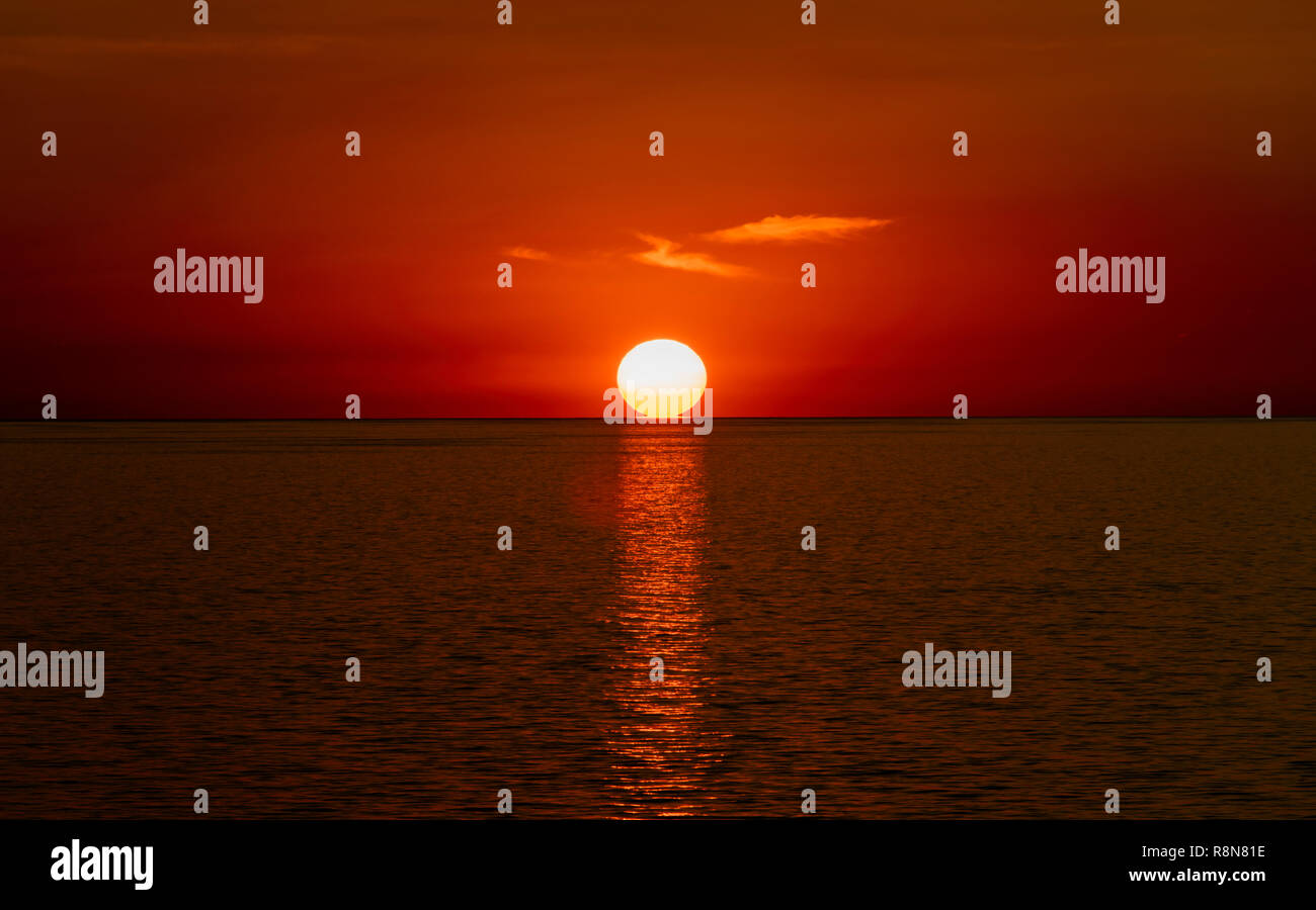 Caribbean sunset Aruba Stock Photo - Alamy