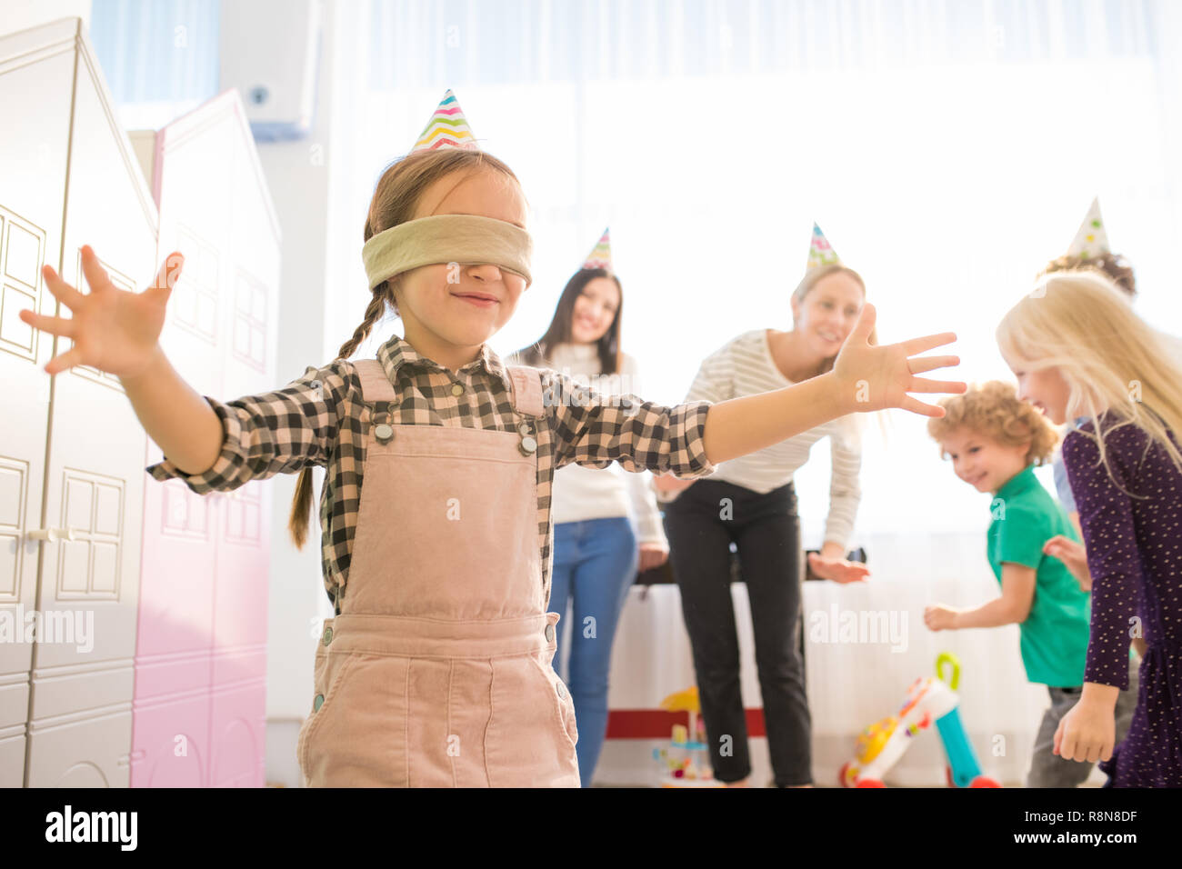 Blindfolded Girl Game High Resolution Stock Photography and Images - Alamy