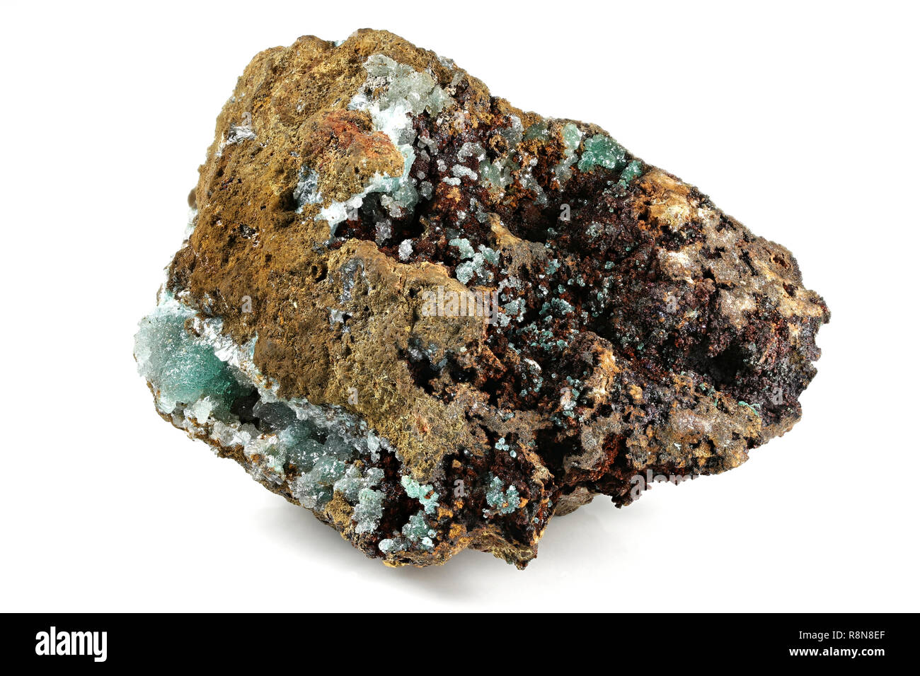 smithsonite from Lavrion, Greece isolated on white background Stock ...