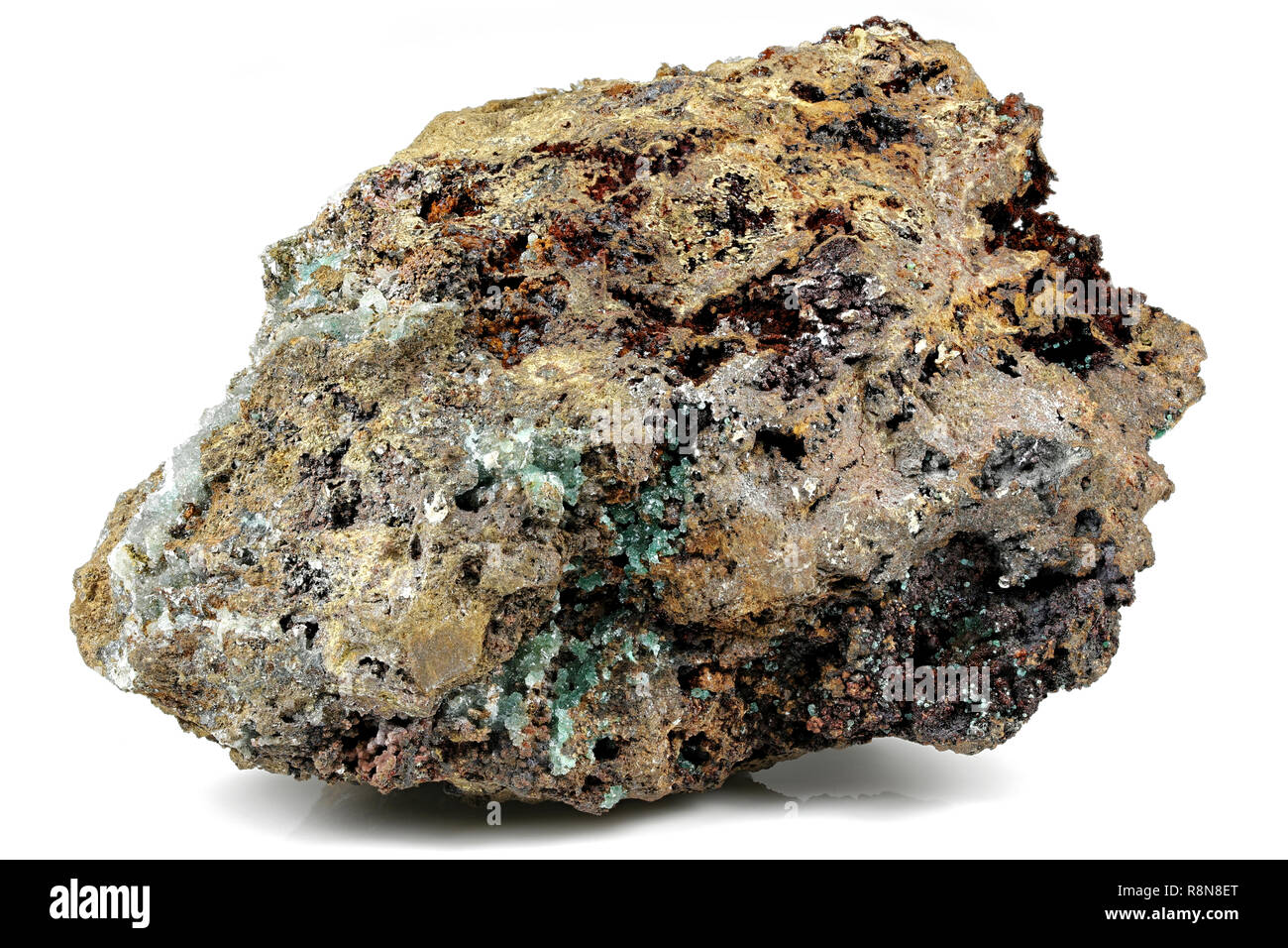 smithsonite from Lavrion, Greece isolated on white background Stock ...