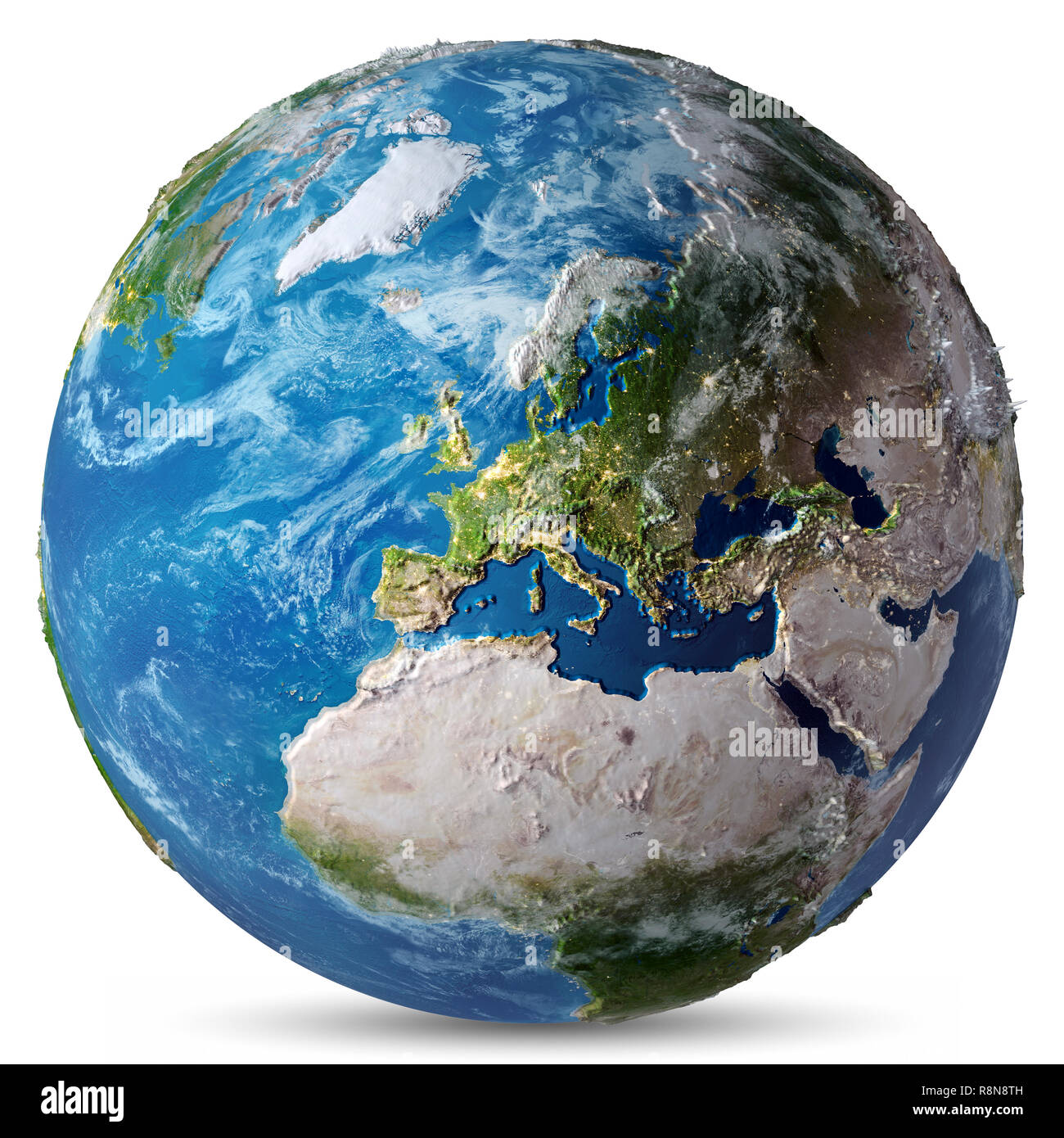 Europe white isolated Stock Photo - Alamy