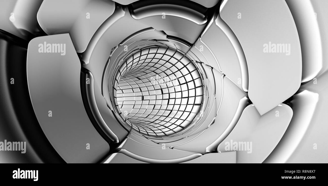 Abstract tunnel technology background Stock Photo - Alamy