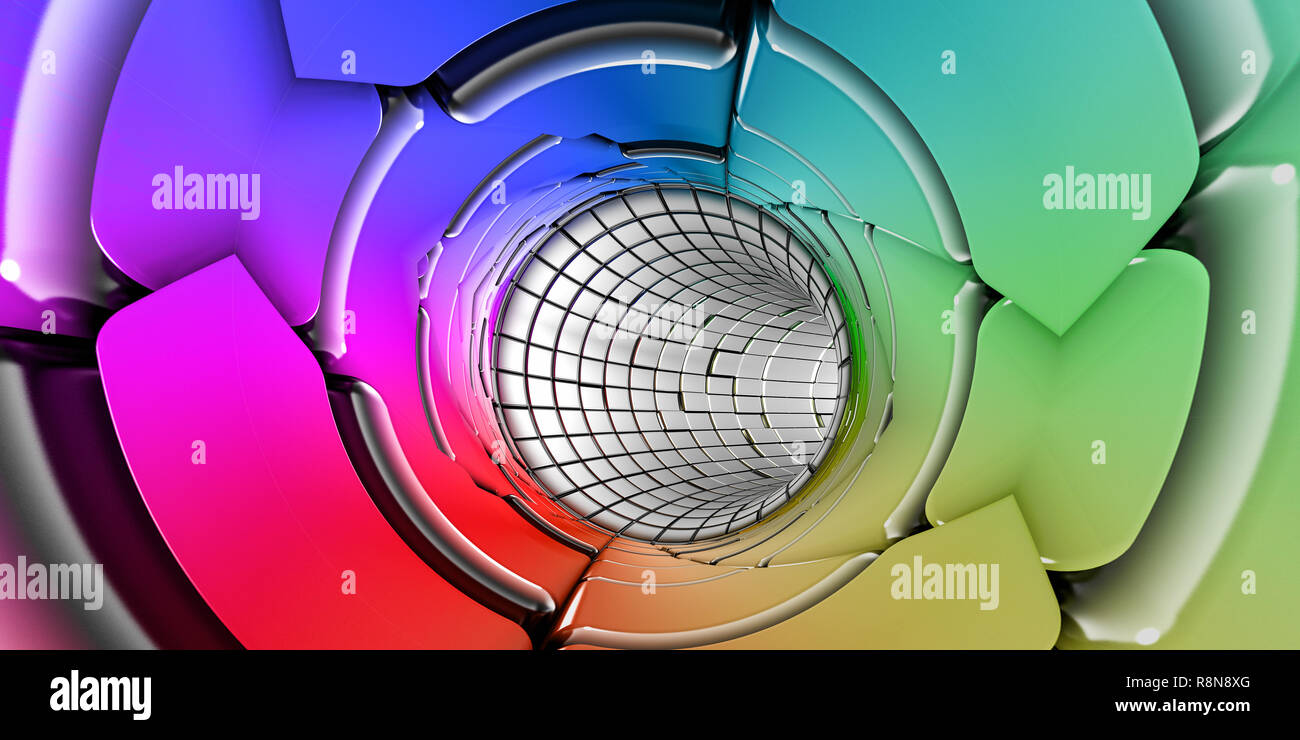 Rainbow colors technology background panorama Stock Photo - Alamy