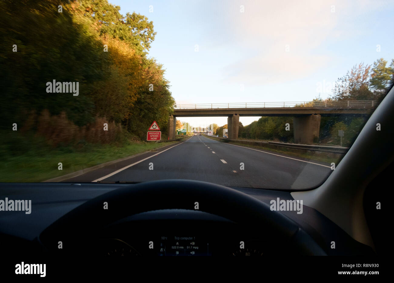 Driving in a Motorway in England Stock Photo - Alamy
