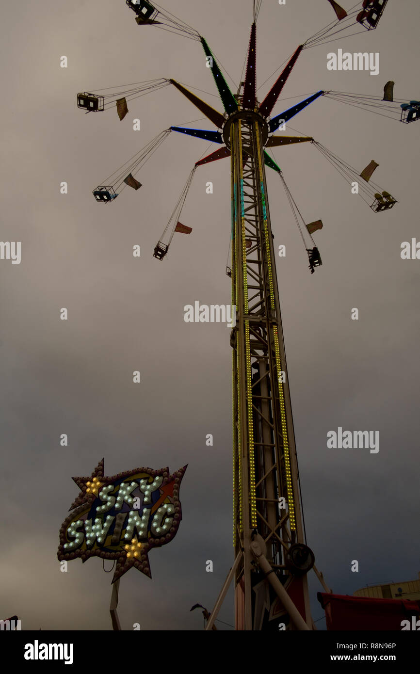 High speed Fun Fair in UK Stock Photo - Alamy