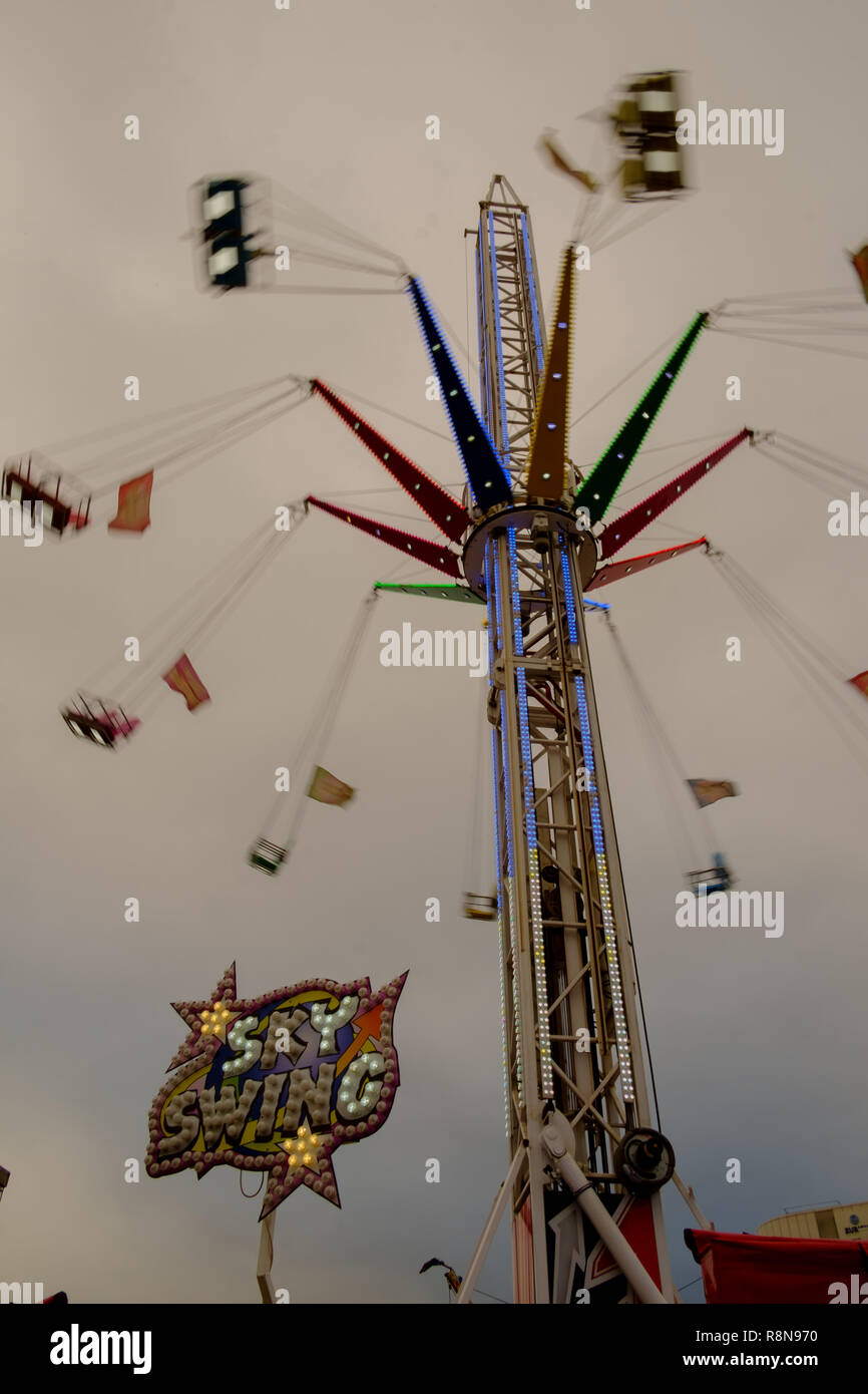High speed Fun Fair in UK Stock Photo - Alamy