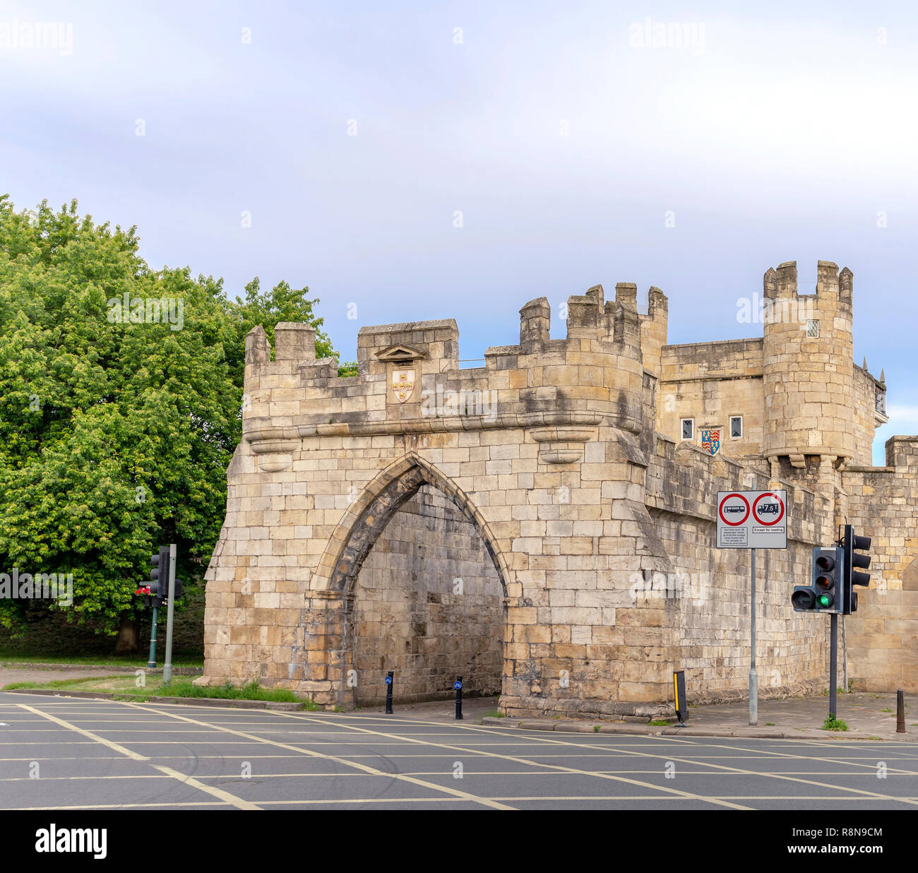Walgate Bar, an ancient entrance to the city of York. Now standing near ...