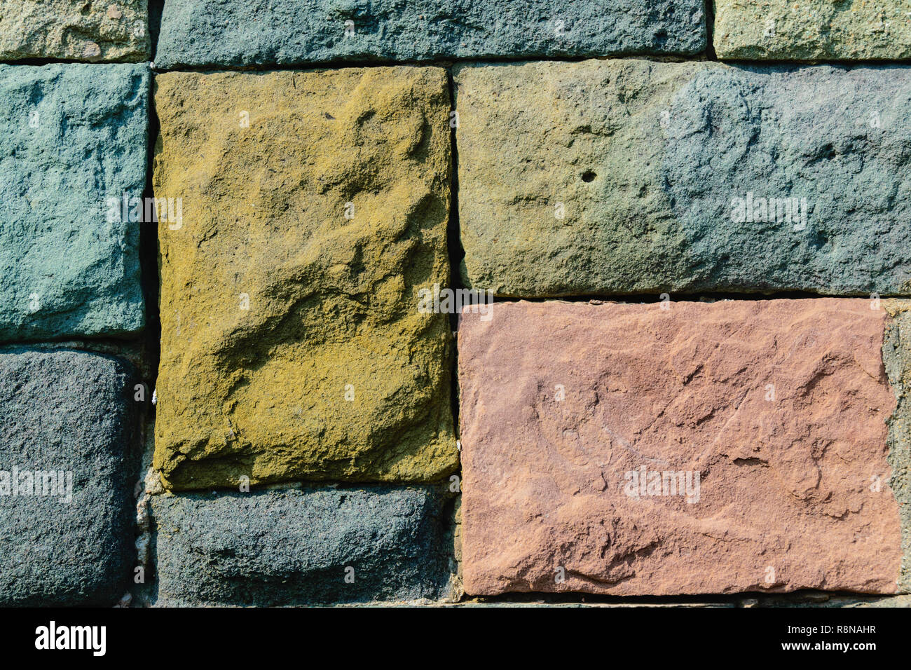 Coloured stone wall texture background material, pattern, surface Stock ...