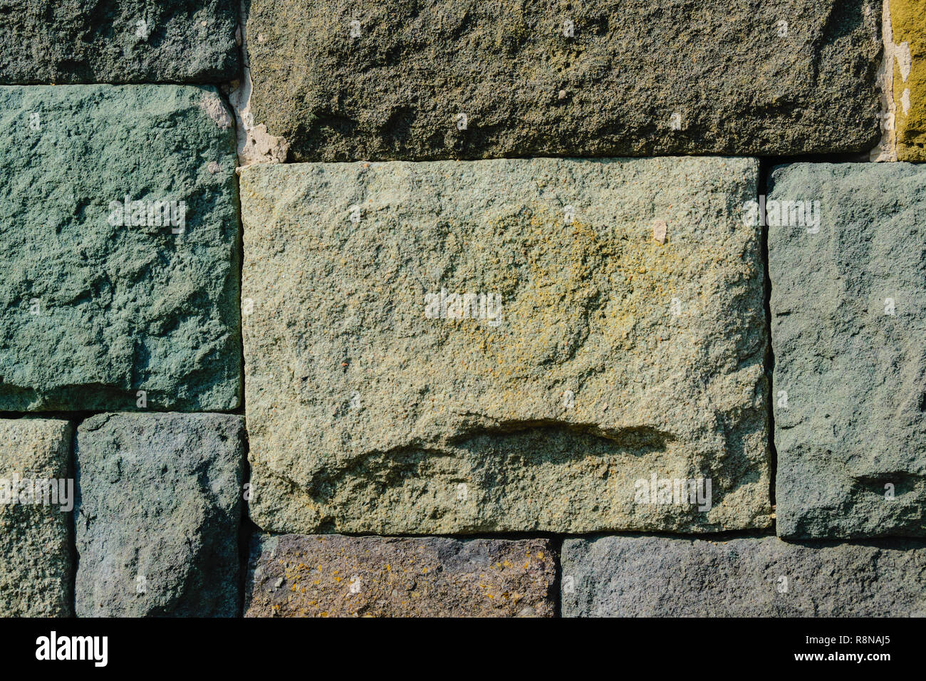 Coloured stone wall texture background material, pattern, surface Stock ...