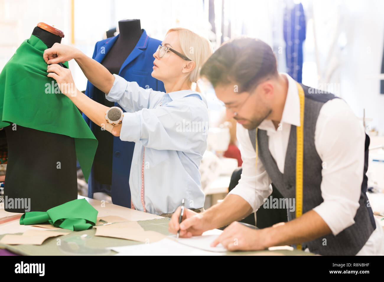 Fashion Designers in Traditional Atelier Stock Photo - Alamy