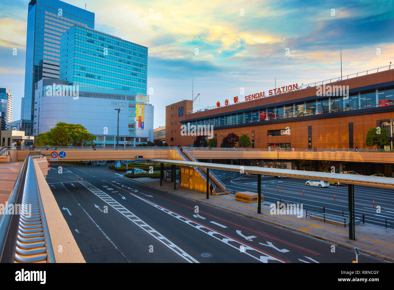 Tokyo, Japan - April 22 2018: Sendai Station is a major railway station ...