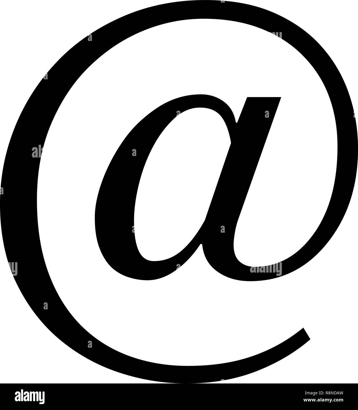 Email sign. At symbol isolated Stock Vector Image & Art - Alamy