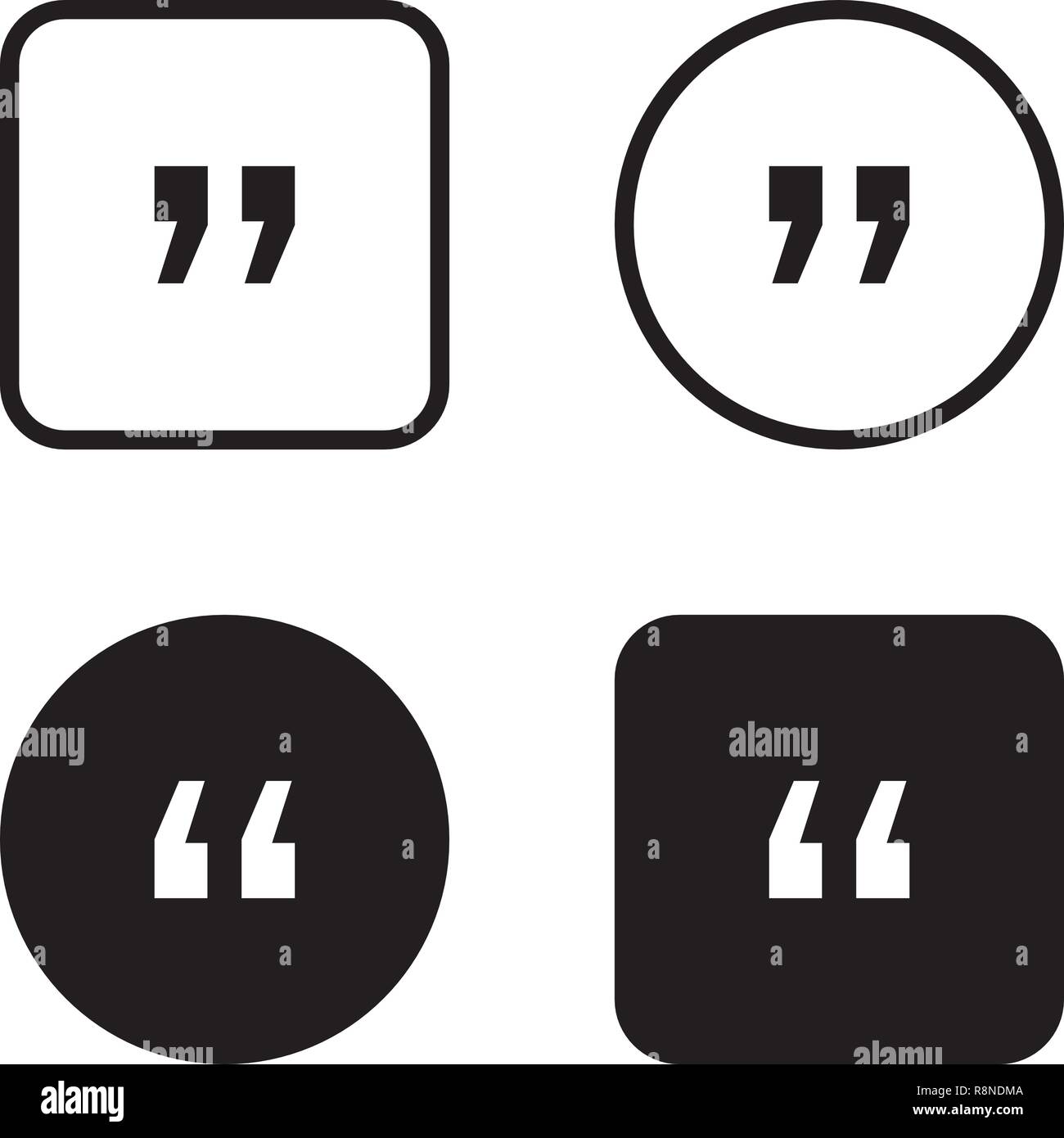 Inverted commas shape Stock Vector Images - Alamy