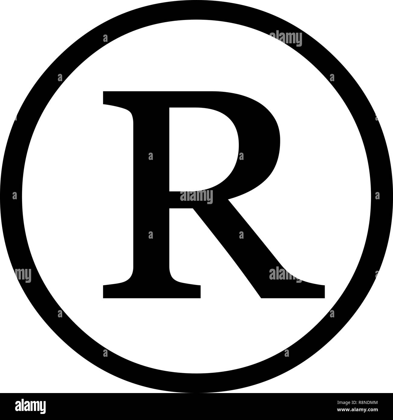 Registered trademark symbol isolated on white Stock Vector Image & Art ...