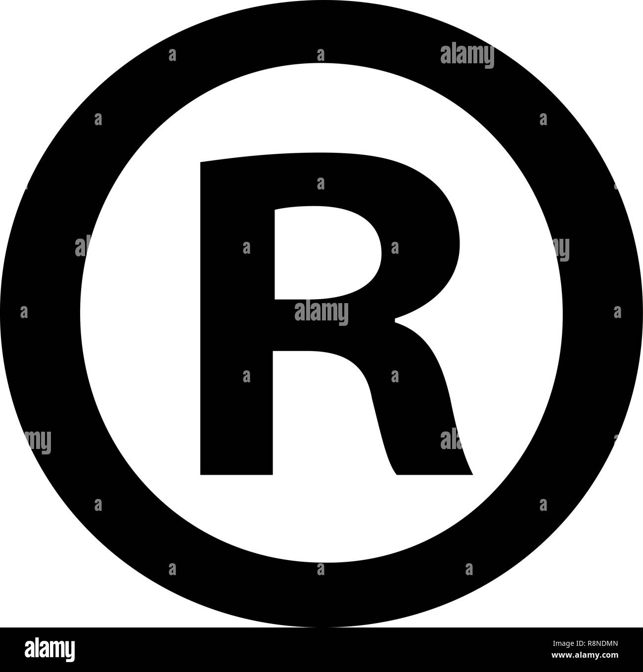 Registered trademark symbol isolated on white Stock Vector Image & Art ...