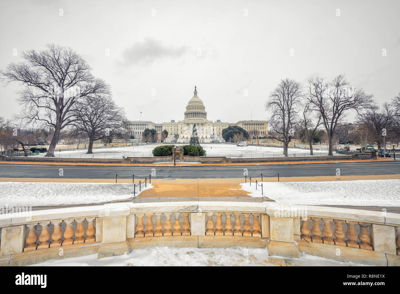 Us capitol winter snow building washington dc usa architecture hi-res ...
