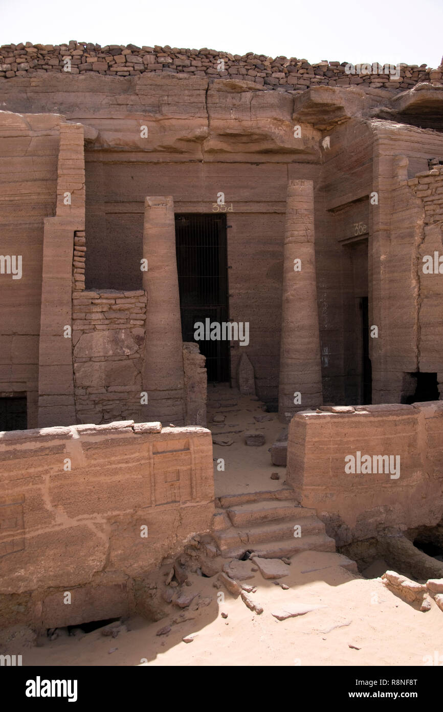 Tombs of the Nobles, rock cut tombs of high officials of the Egyptian ...