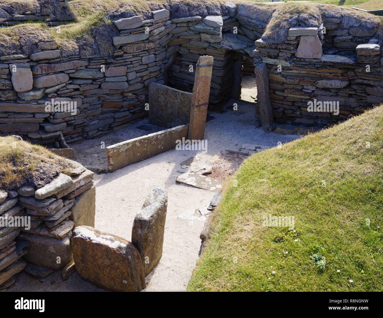 Skara Brae ancient village located on the Orkney Islands. On the way ...