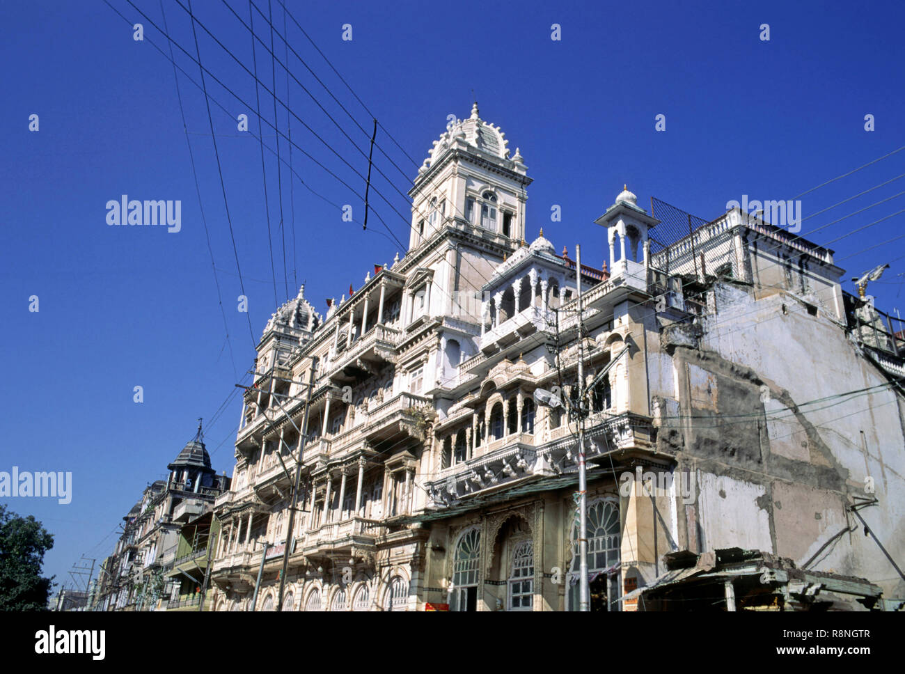 kanch mandir or hukumchand's temple, indore, madhya pradesh, india ...