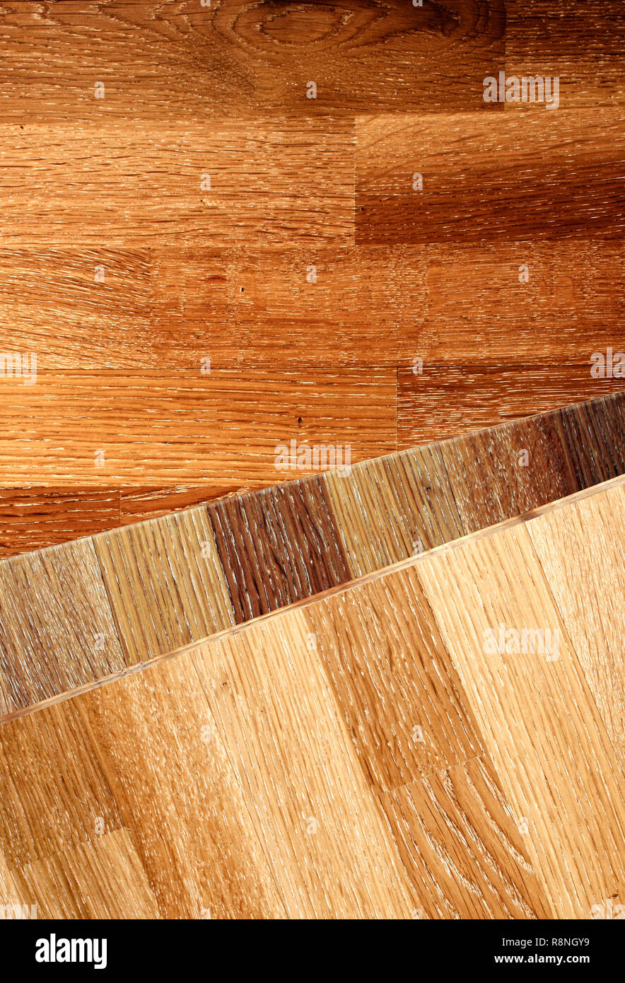 New oak parquet of different colors Stock Photo - Alamy