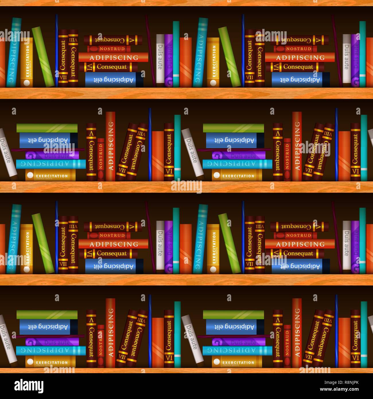 Bookshelves old books background Stock Vector Images - Alamy