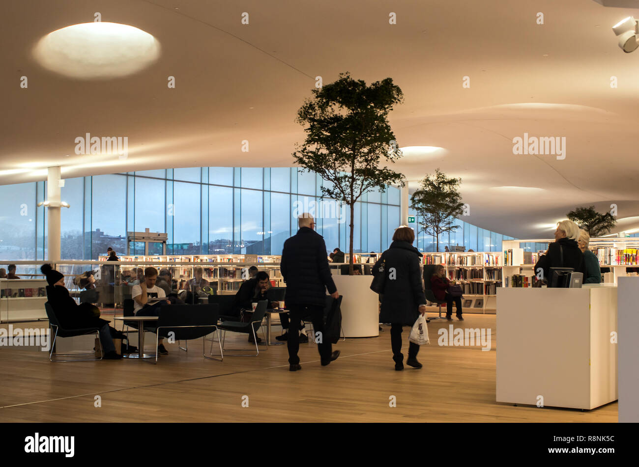 Inside Helsinki Central Library "Oodi Stock Photo - Alamy