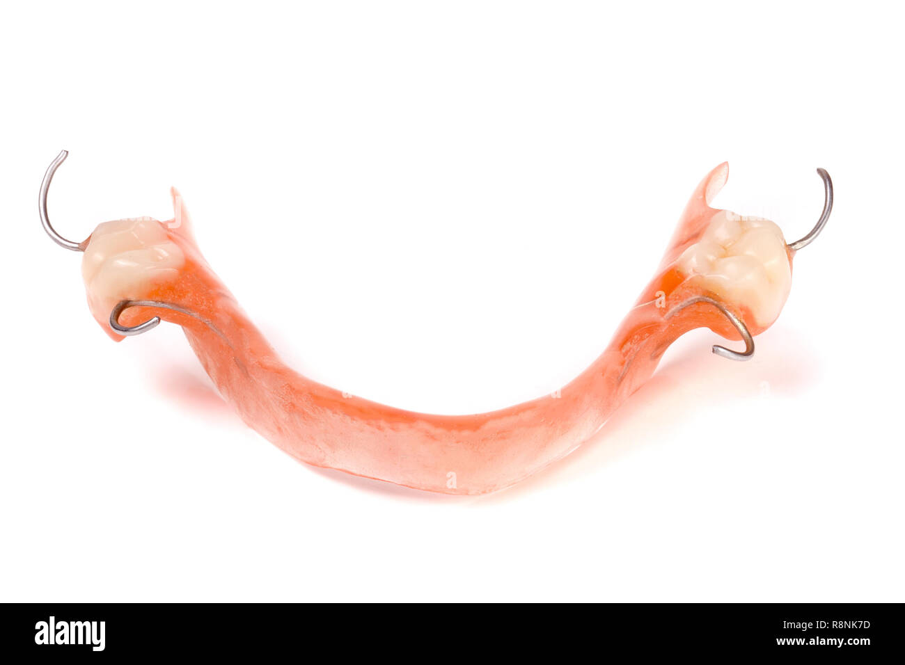 removable partial denture isolated on white background Stock Photo - Alamy