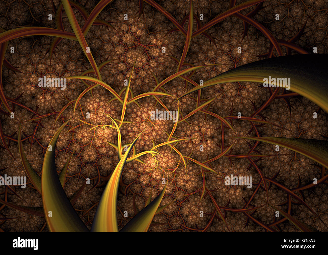 Tangled structure of thin twisted tree branches resemble a network of ...
