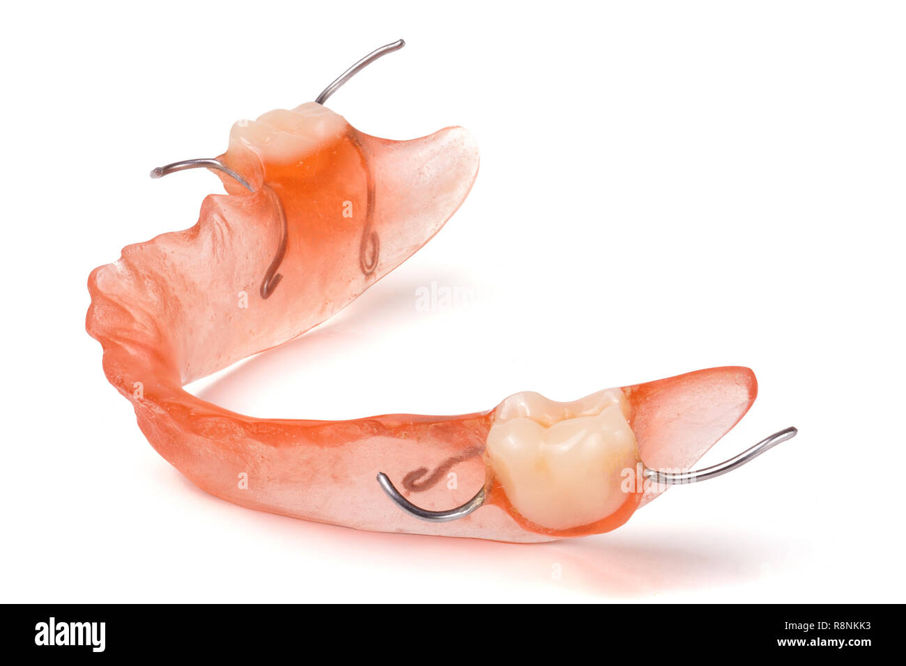 removable partial denture isolated on white background Stock Photo - Alamy