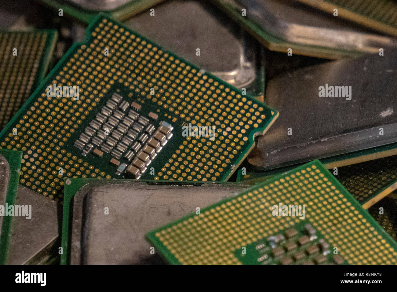 old personal computers pc components Stock Photo - Alamy