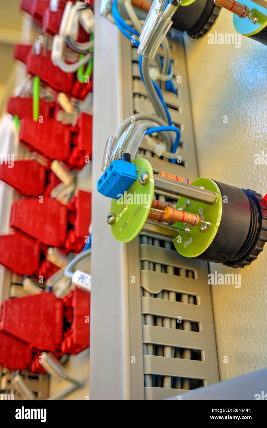 Control panel with electrical switches closeup Stock Photo - Alamy