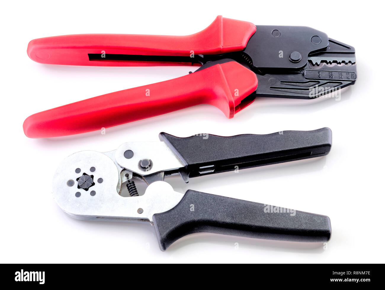 Crimping tools isolated on white background closeup Stock Photo - Alamy