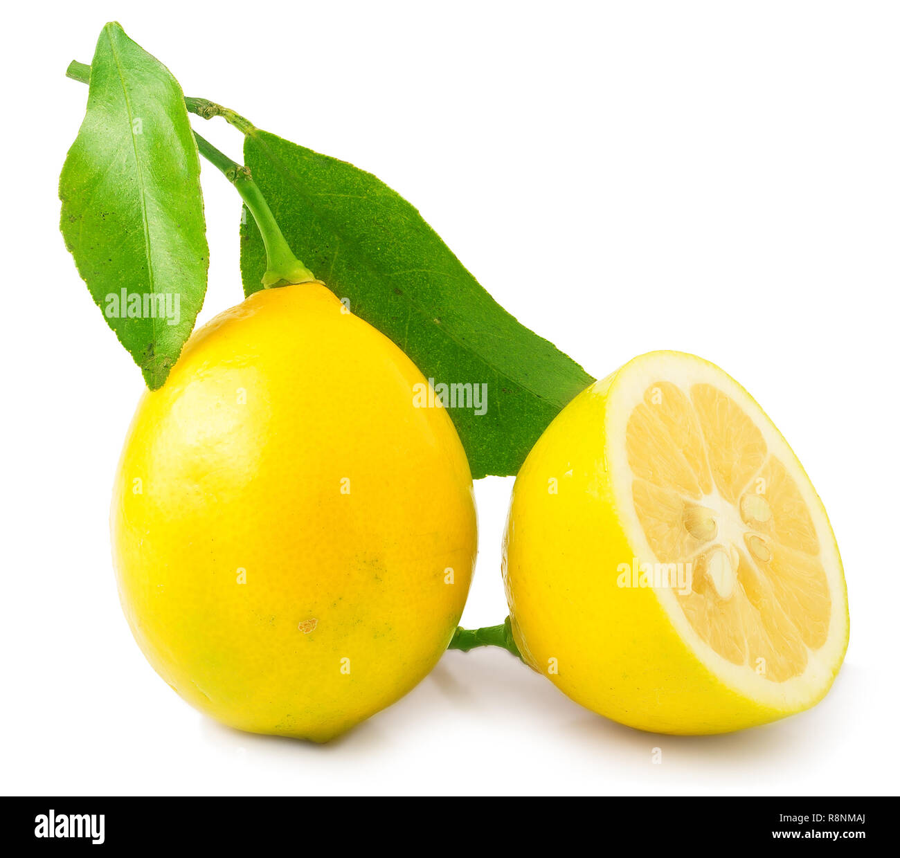 Fresh lemon cut slices Cut Out Stock Images & Pictures - Alamy