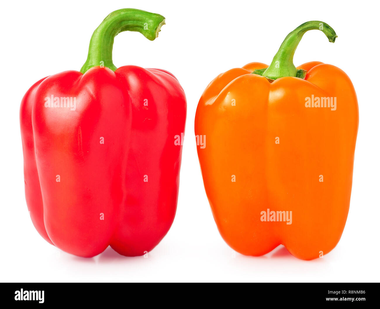 Orange paprika pepper isolated on a white background Stock Photo - Alamy
