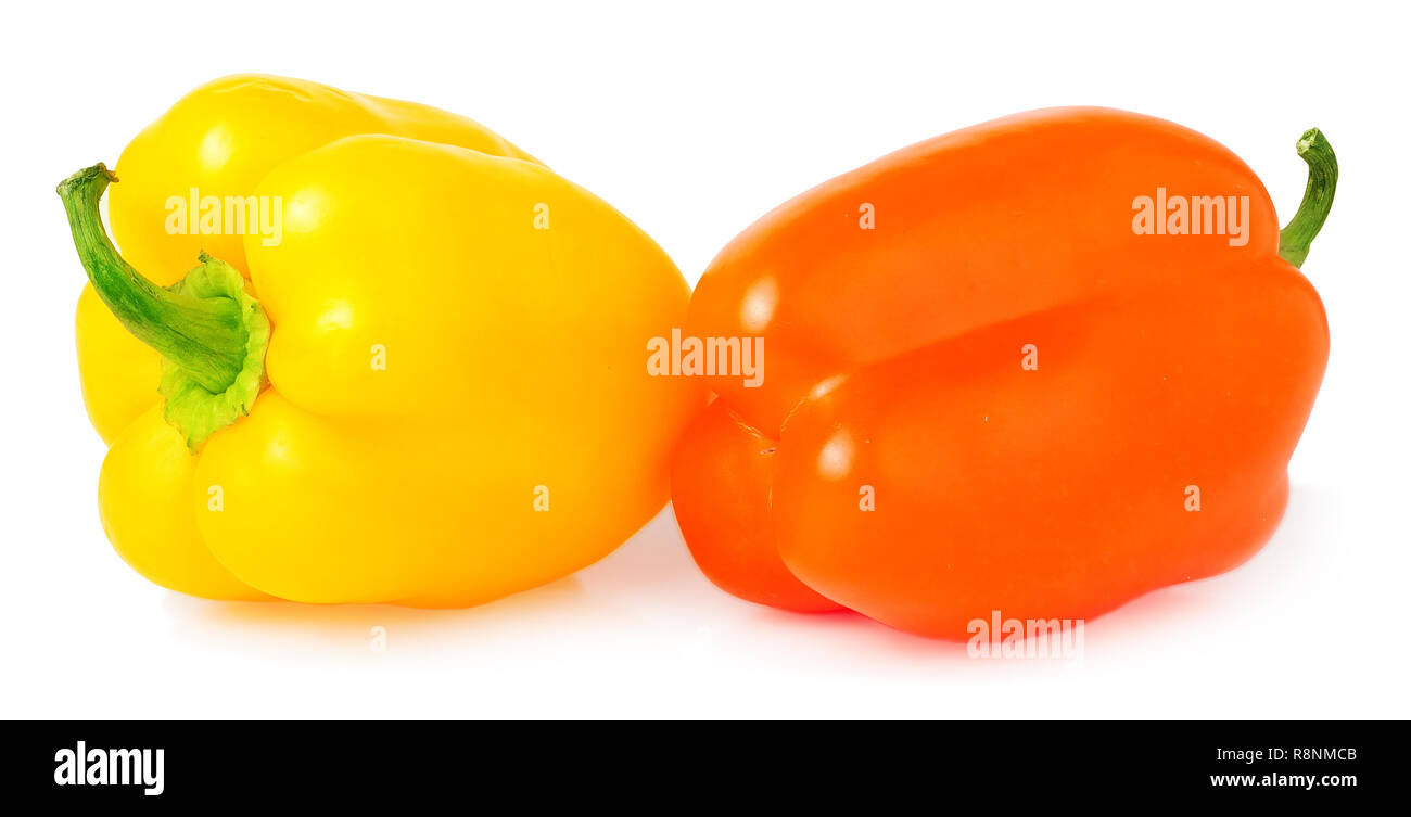 colored paprika isolated on white background Stock Photo - Alamy