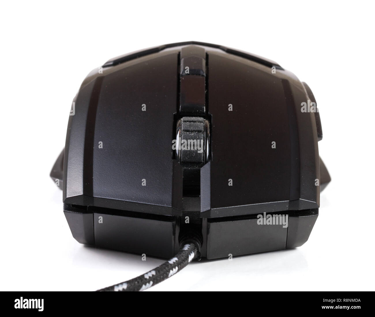 black computer mouse isolated on white background Stock Photo - Alamy