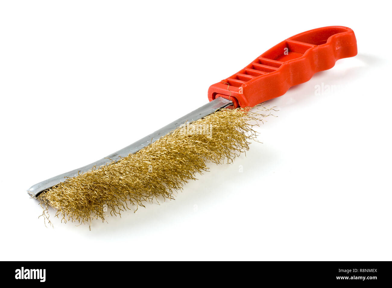 one wire brush isolated on white background Stock Photo - Alamy