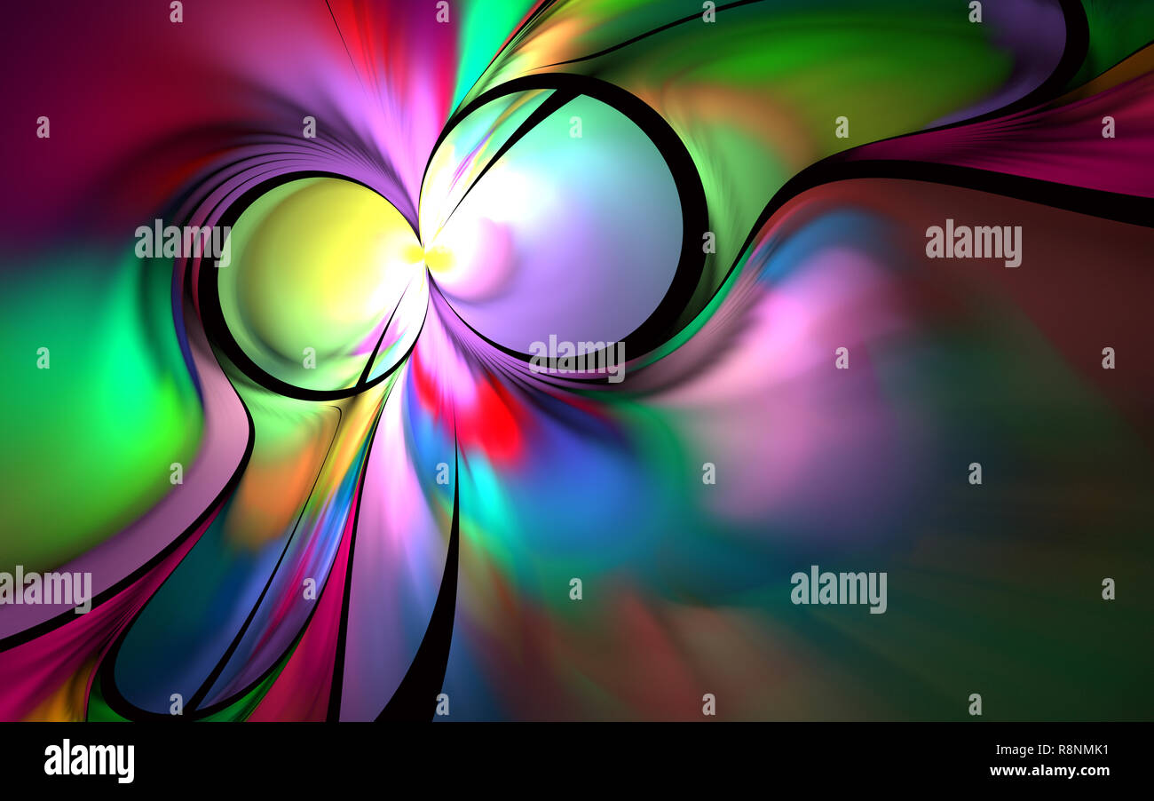 The colors of fancy paint. Background consists of fractal color texture ...