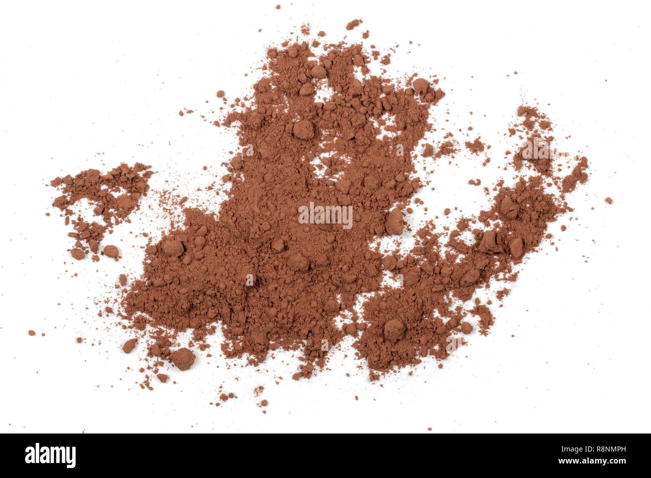 pile of cocoa powder isolated on white background Stock Photo - Alamy