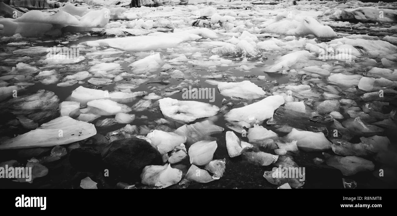 Large blocks of broken ice from an Icelandic glacier Stock Photo - Alamy