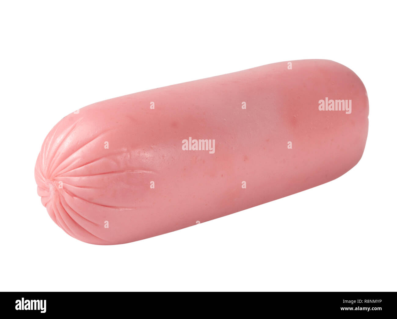 one sausage isolated on white background closeup Stock Photo - Alamy